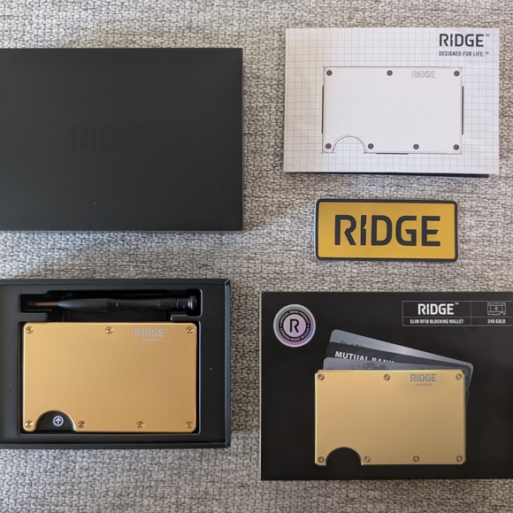 Ridge | Accessories | Ridge Gold Slim Rfid Wallet | Poshmark